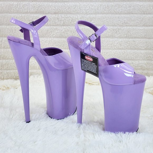 Pleaser | Shoes | Lilac Purple Beyond Platform High Heels Ankle Strap ...